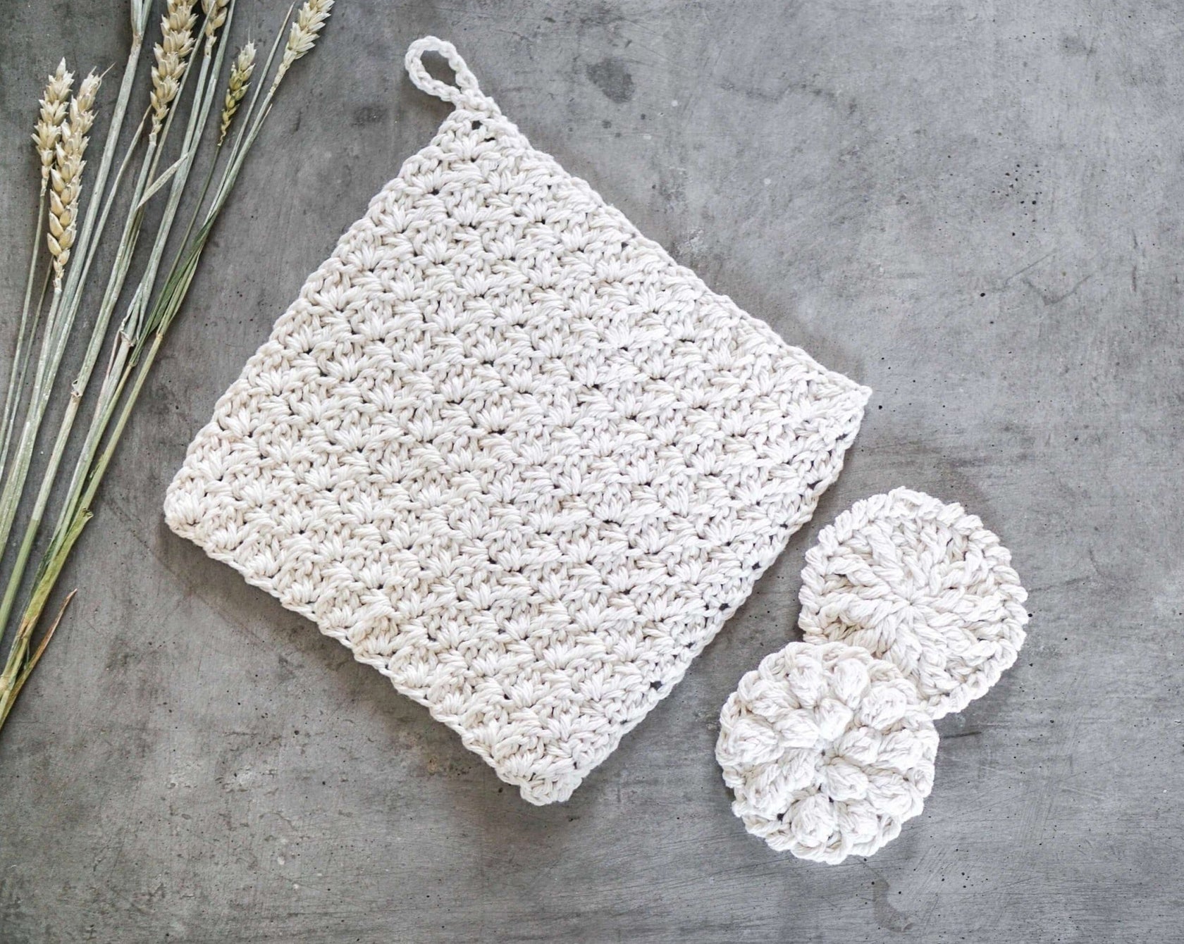 Patron au crochet - Lavette et démaquillants - Crochetmilie